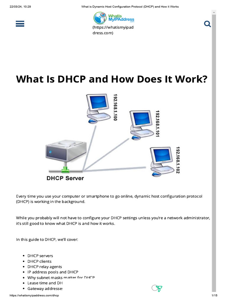 What Is Dynamic Host Configuration Protocol (DHCP) and How It Works ...