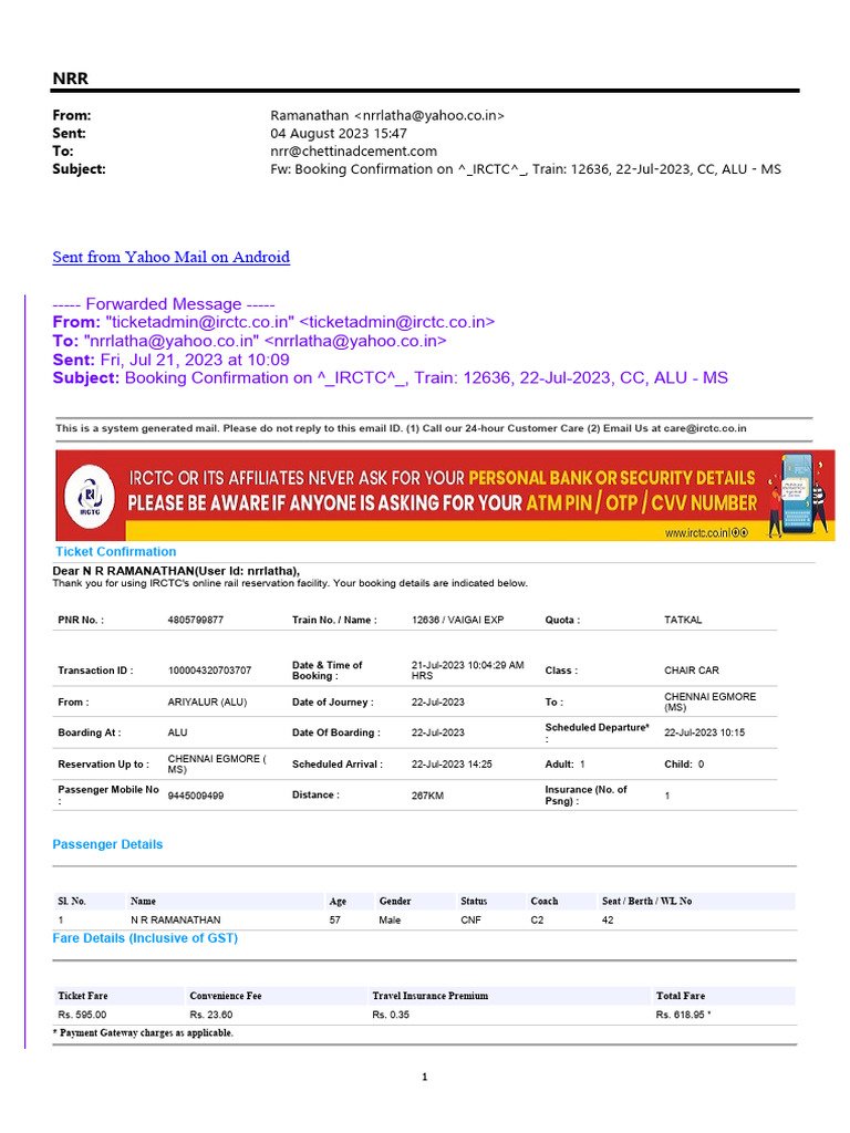 Ary Ms Ticket | PDF | Credit Card | Payments