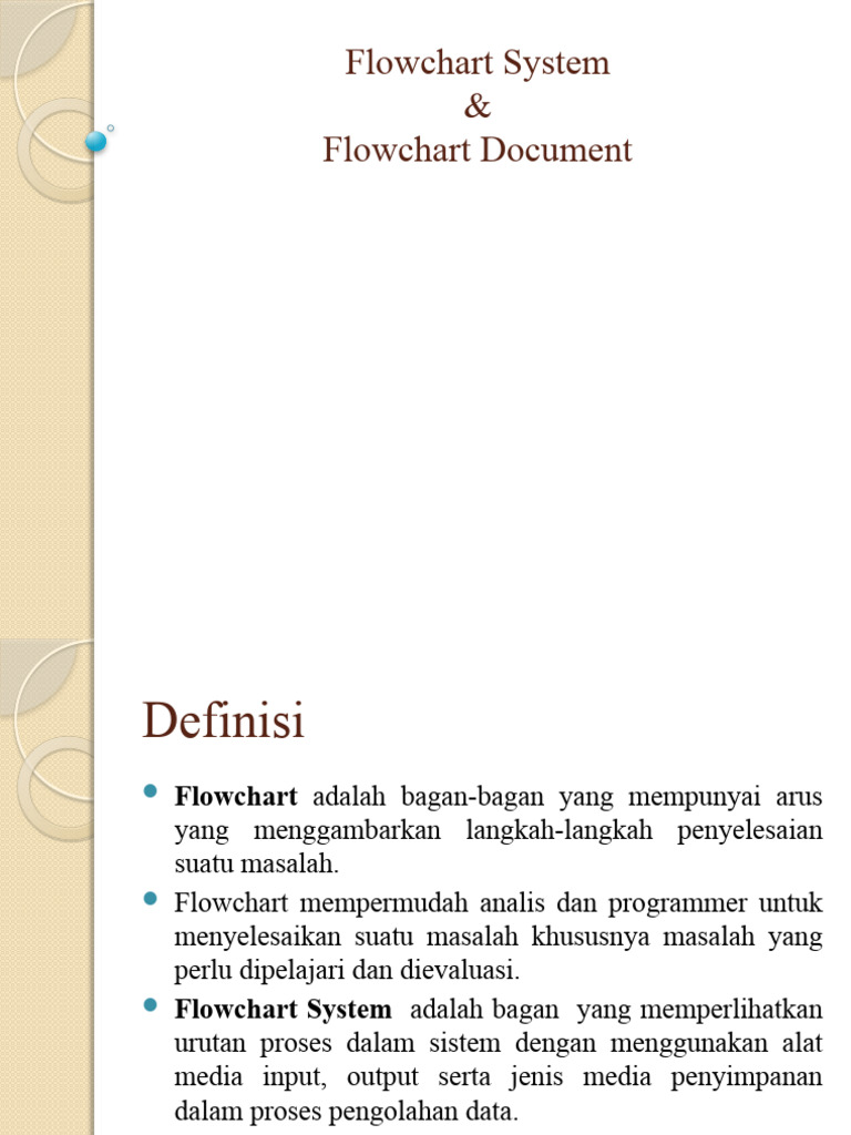 Panduan Lengkap Flowchart Sistem dan Dokumen | PDF | Metode & Bahan Ajar