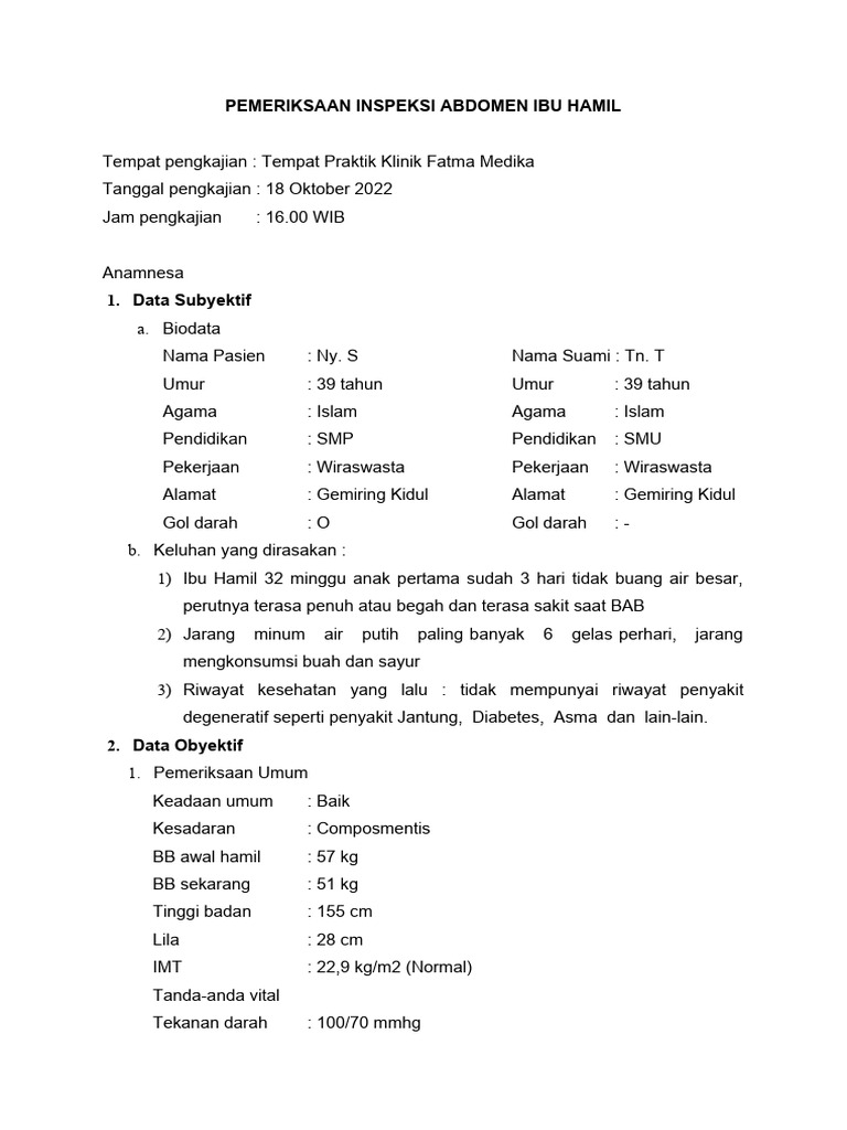 3. PEMERIKSAAN INSPEKSI ABDOMEN IBU HAMIL | PDF