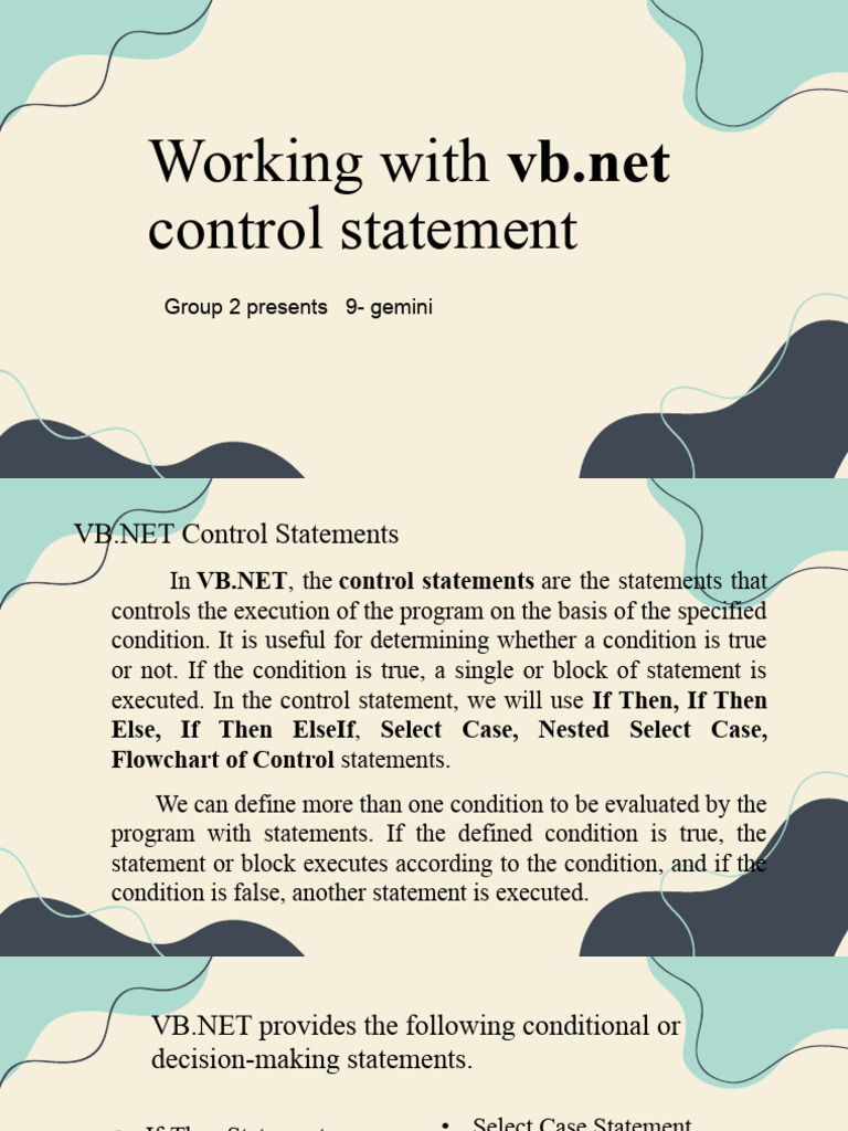 Control-Statemet 9 Ict | PDF | Computer Science | Software Engineering