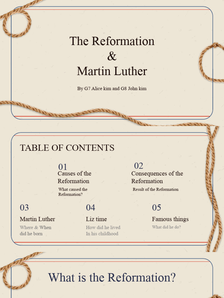 PPT for Social Project (the Reformation and Martin Luther) | PDF ...