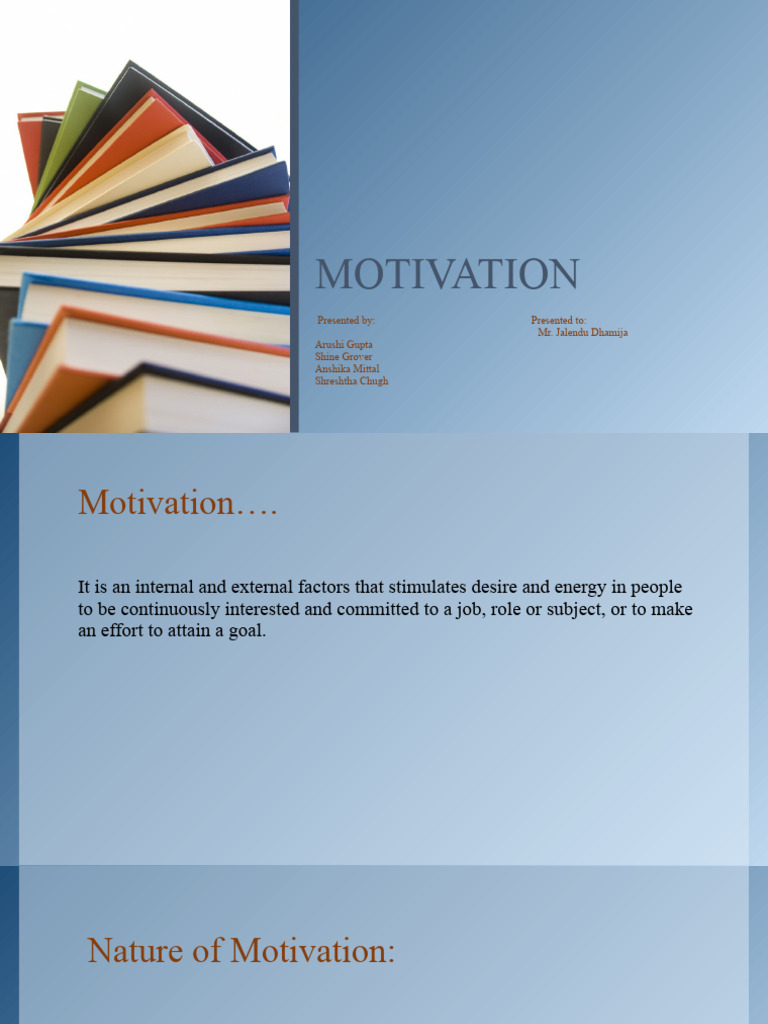 Motivation Final Pdf Motivational Motivation