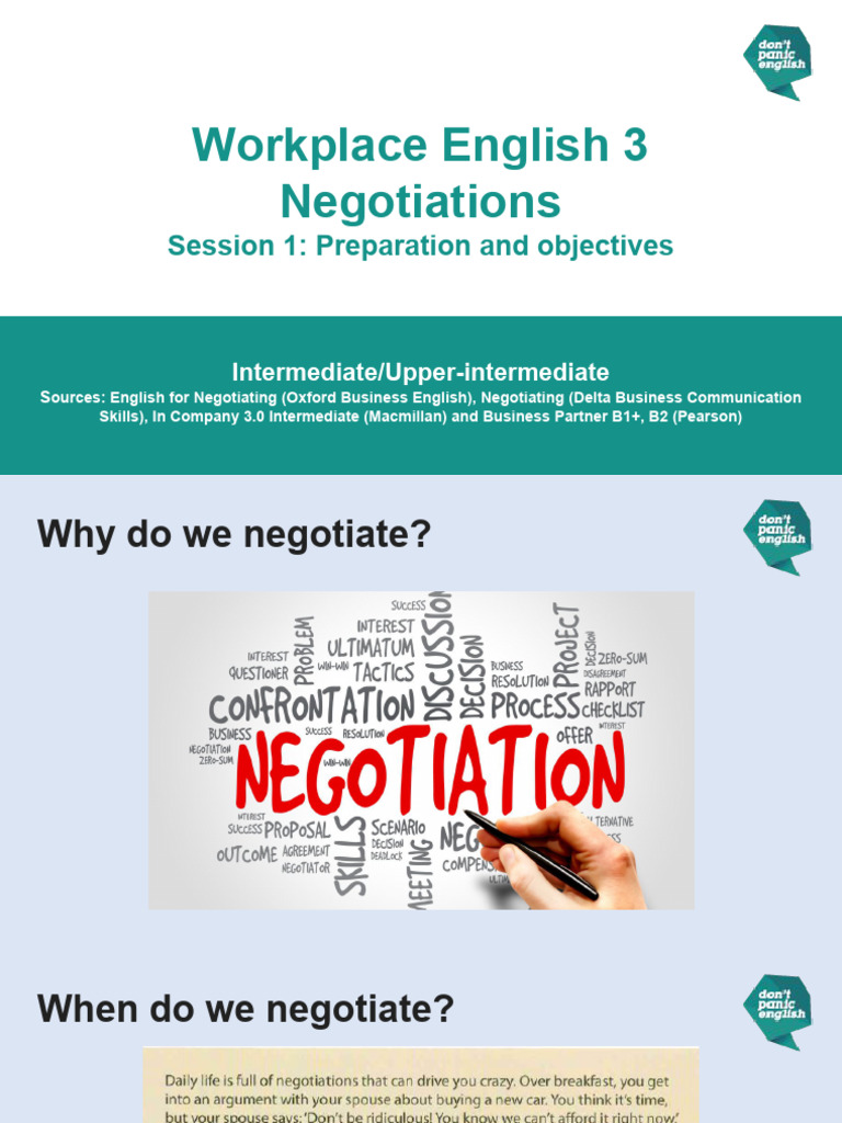 Workplace English: Negotiation Skills | PDF | Negotiation ...