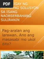 Grade 5 - Pagbibigay Ng Solusyon Sa Naobserbahang Suliranin | PDF