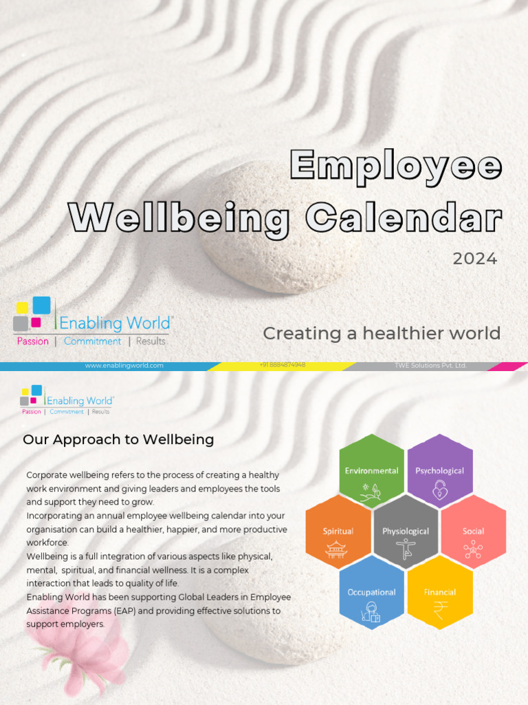 2024 Employee Wellbeing Calendar | PDF | Mental Health | Relaxation ...