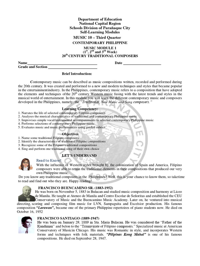 3rd QTR - Mapeh 10 - Mod 1-4 | PDF