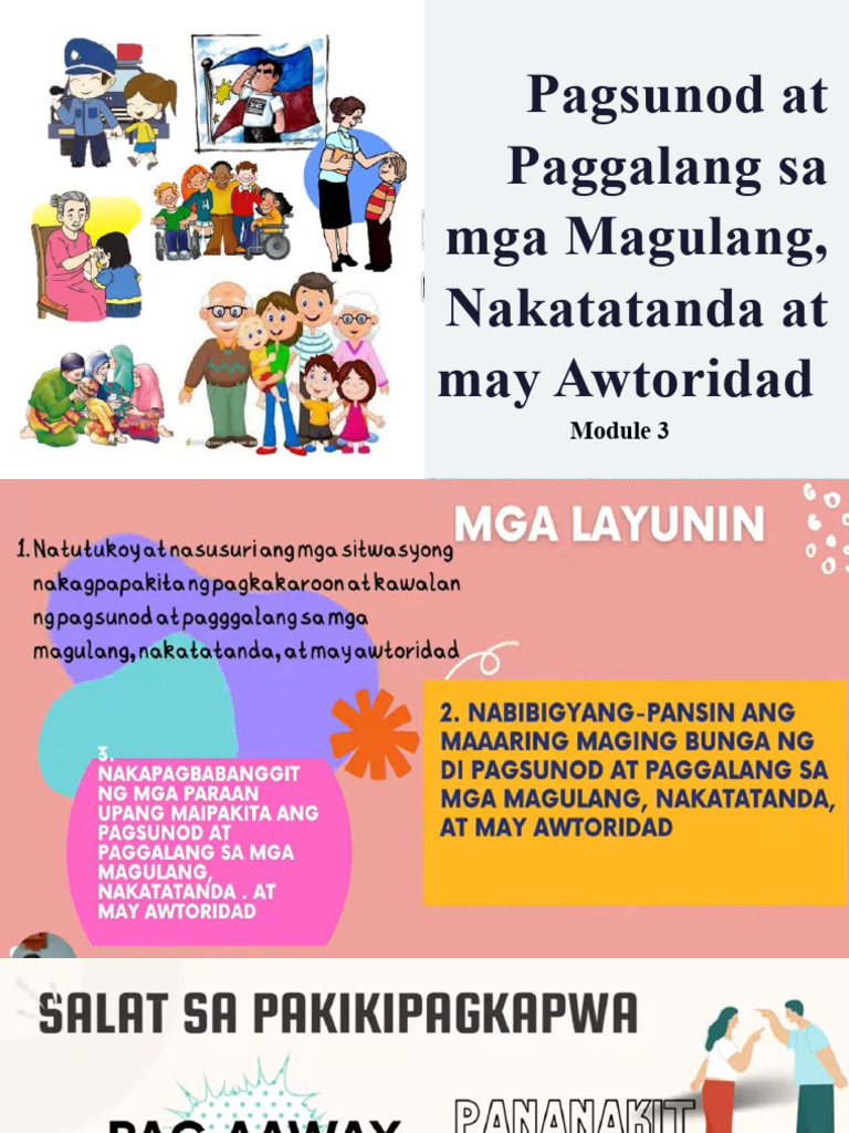 Pagsunod at Paggalang Sa Mga Magulang, Nakatatanda at May Awtoridad | PDF