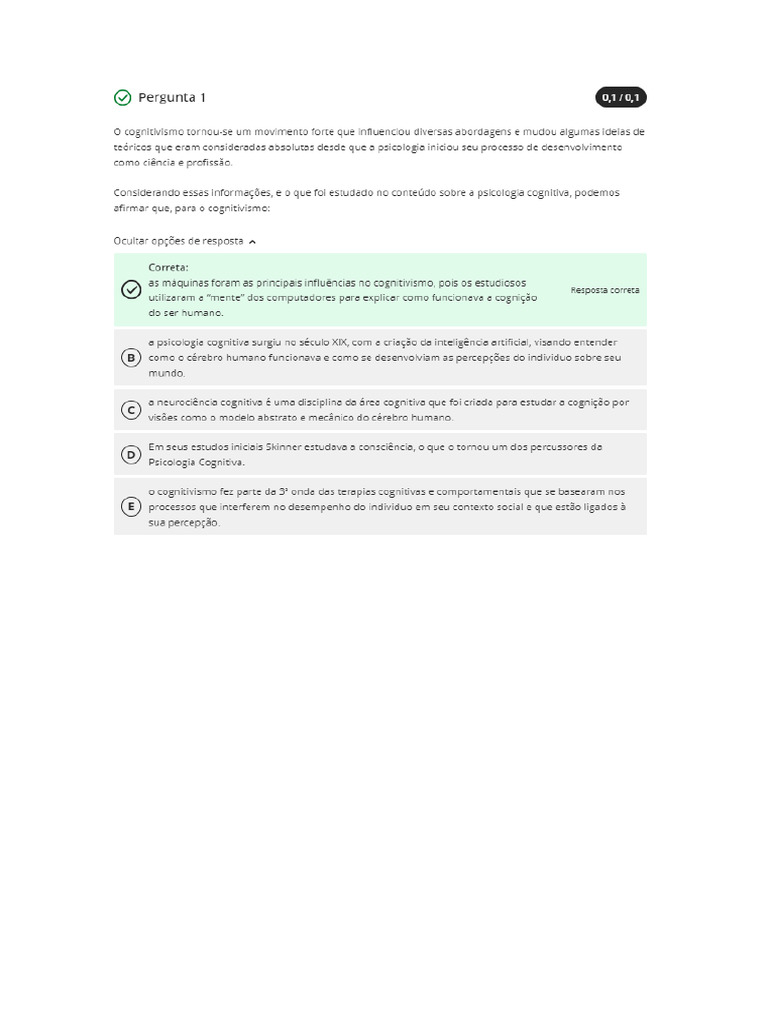 AVA 01 Questionario TCC | PDF