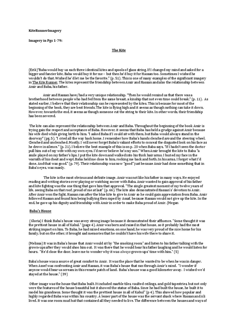 Symbols and Imagery in Kite Runner | PDF | Nature