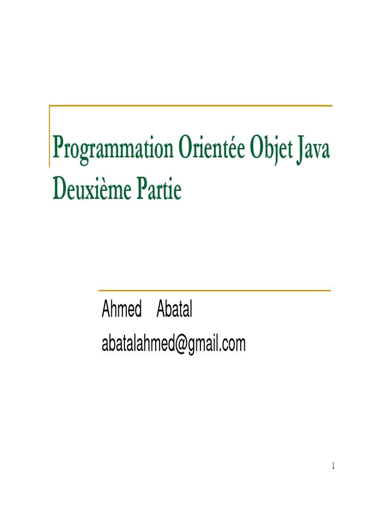 2-Support POO Java Deuxime Partie | PDF