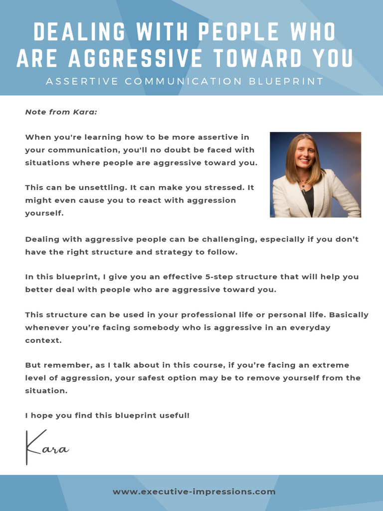 Deal With Aggressive Communication FINAL | PDF | Communication | Aggression