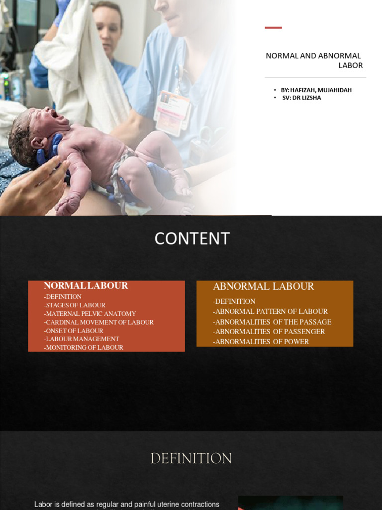 Normal Vs Abnormal Labour 2023 | PDF | Childbirth | Mammalian Pregnancy