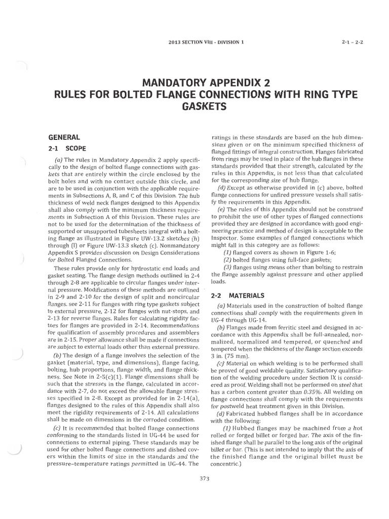 ASME Juillet 2013 Section VIII Division 1 MA App2 | PDF