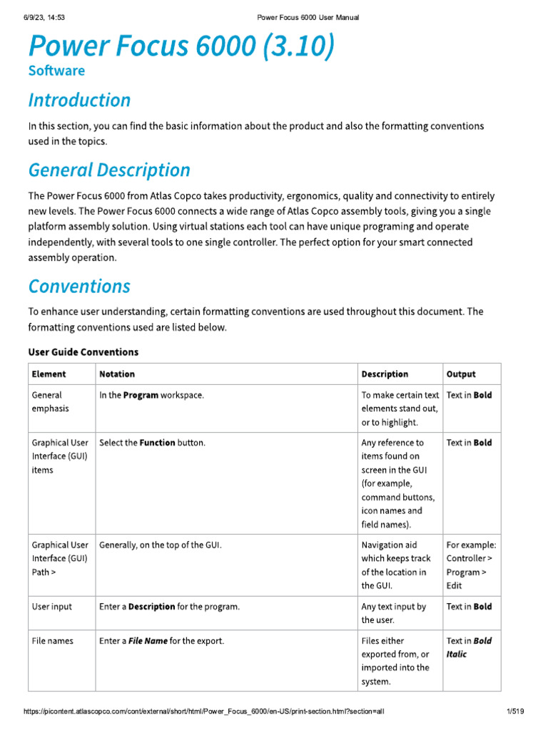 Power Focus 6000 User Manual | PDF