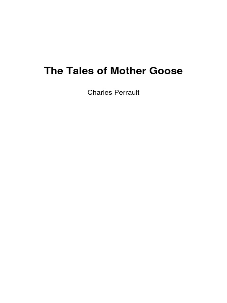 Mother Goose Tales by Perrault | PDF | Cinderella | Sleeping Beauty