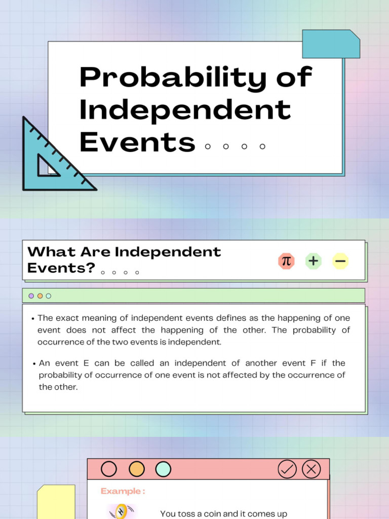 Probability of Independent Events | PDF