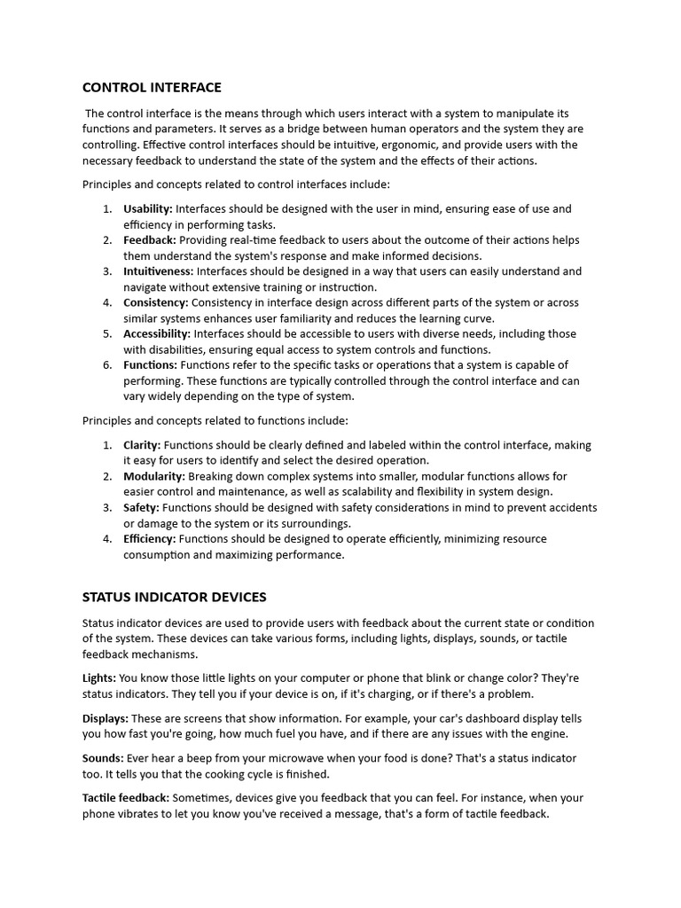 Control Interface MODULE | PDF | User Interface | Usability