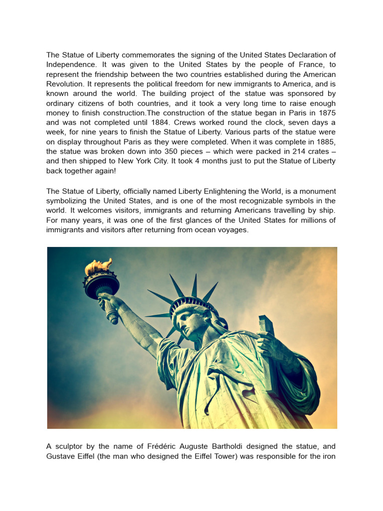 The Statue of Liberty | PDF
