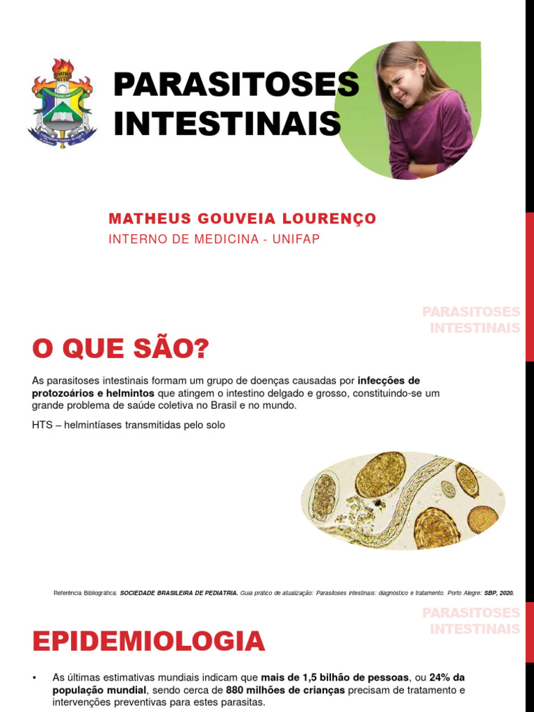 Parasitoses Intestinais | PDF | Epidemiologia | Especialidades médicas