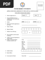 Convocation Application Form | PDF