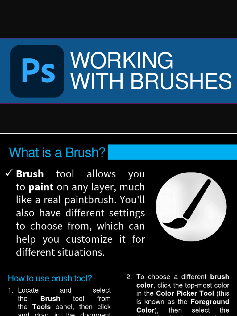 Photoshop Working With Brushes | PDF | Career & Growth