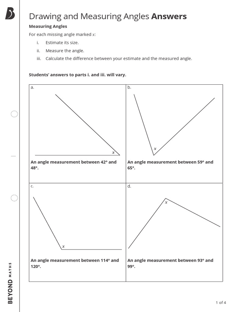 KS3 Angle Measurement Practice | PDF | Elementary Geometry