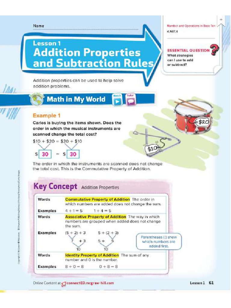 Ch-2 Add and Subtract Whole Numbers | PDF