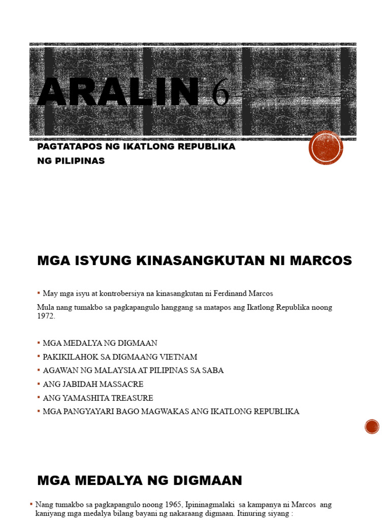 Aralin Panlipunan Aralin 6 | PDF