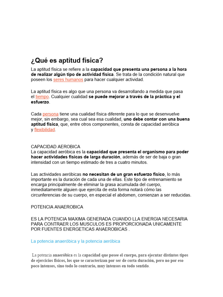 Qué Es Aptitud Física | PDF