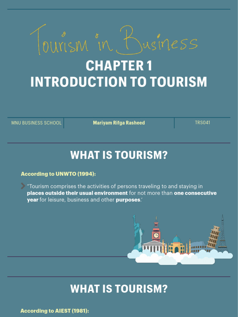 Chapter 1 - Introduction to tourism | PDF | Tourism | Resort