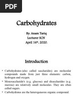 Biochemistry of Carbohydrates Notes | PDF | Carbohydrates | Glucose