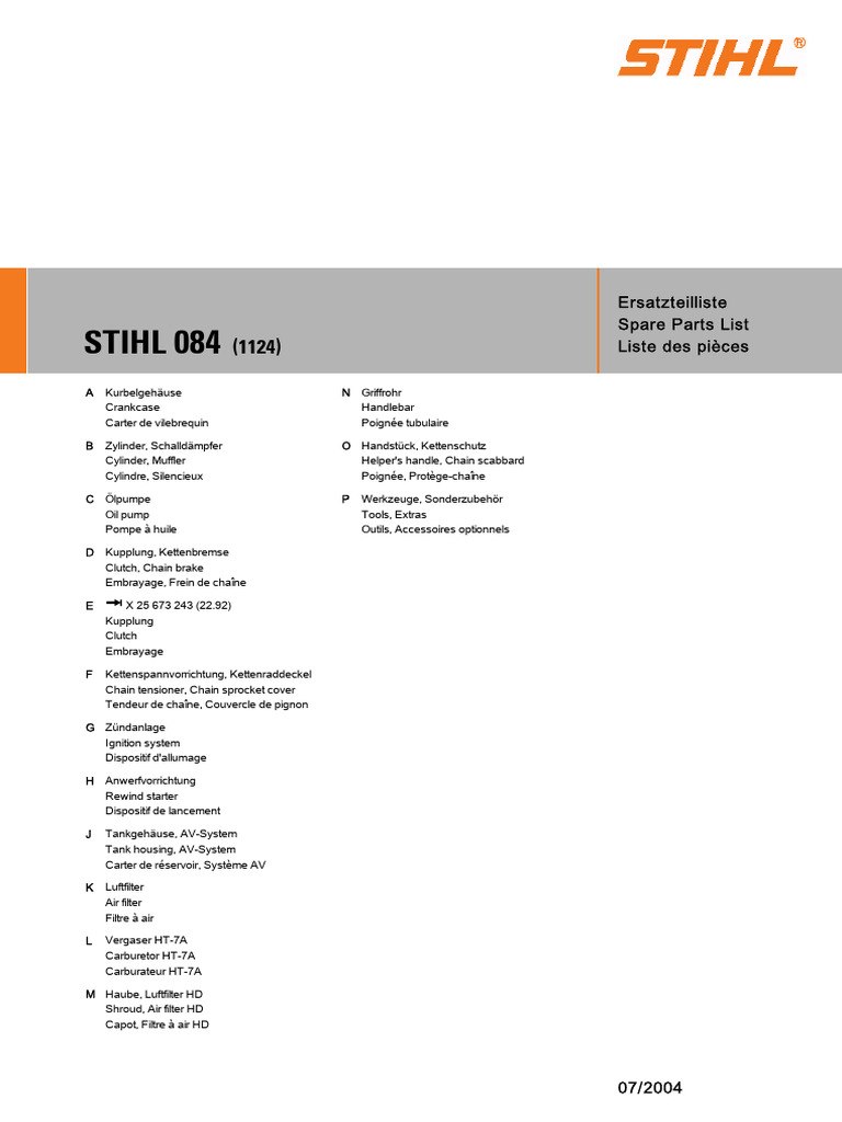 Stihl Av 084 | PDF | Machine | Pièces de véhicule