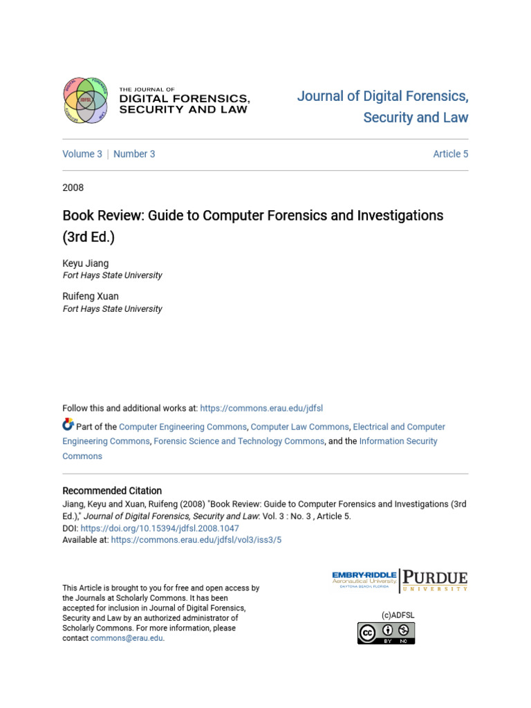 Book Review - Guide To Computer Forensics and Investigations (3rd | PDF | Computer Forensics ...