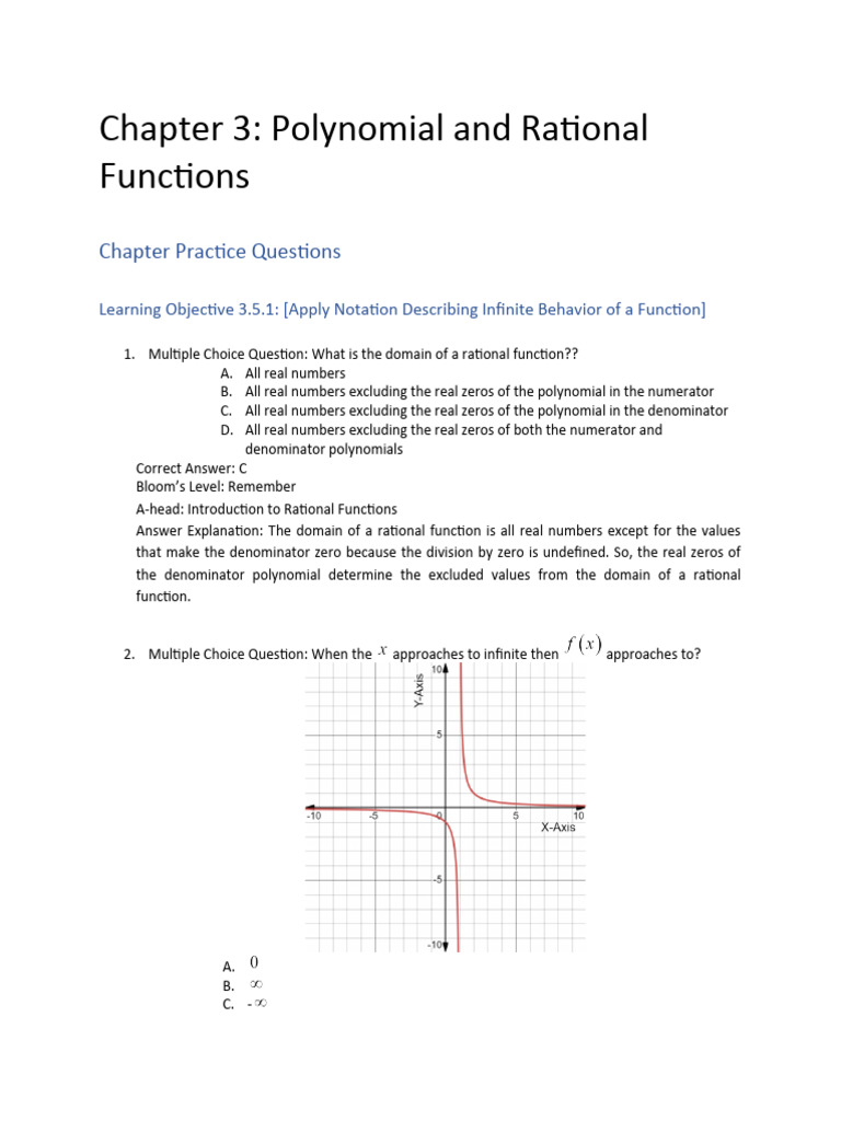 Section 3.5 Introduction To Rational Functions | PDF | Asymptote | Polynomial