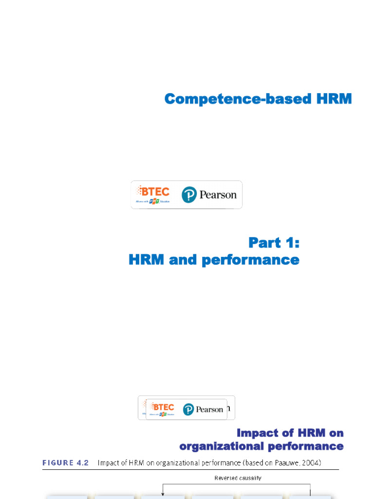 Lecture 4 - HRM and Performance | PDF | Human Resource Management | Competence (Human Resources)