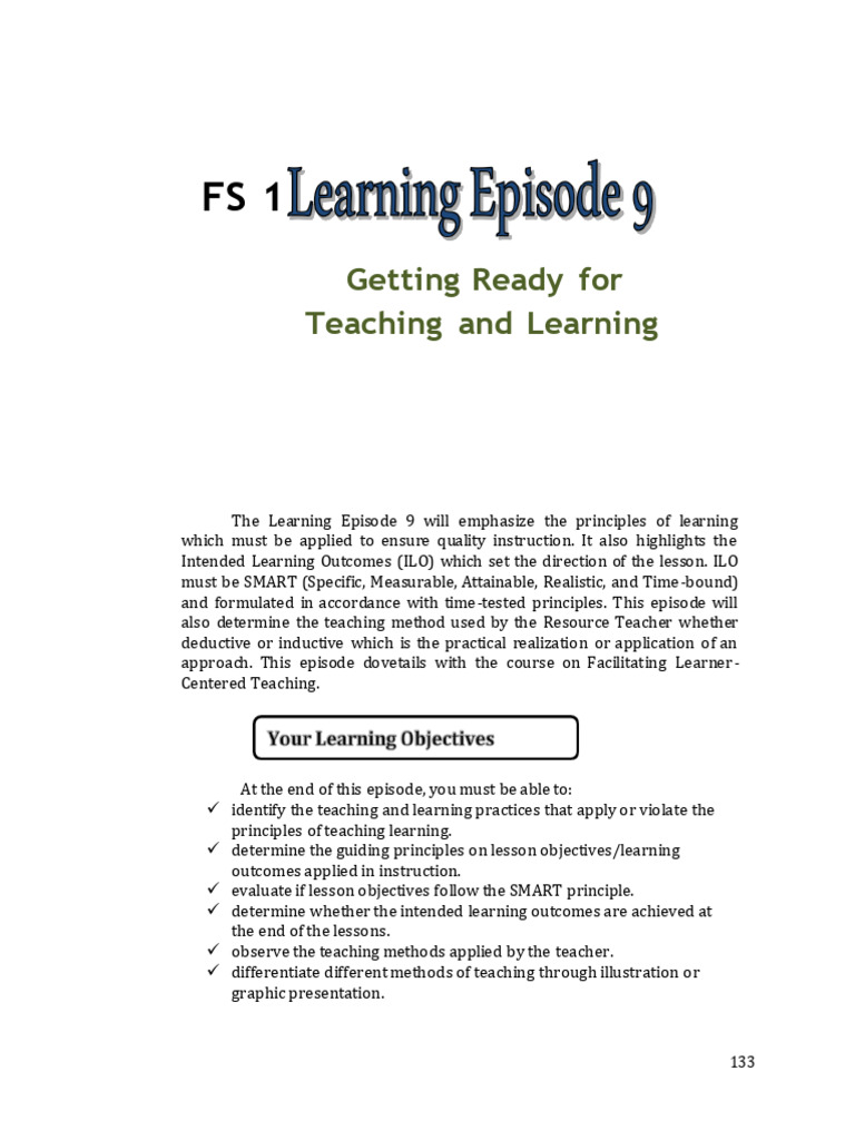 FS1 Episode 9 | Download Free PDF | Learning | Goal
