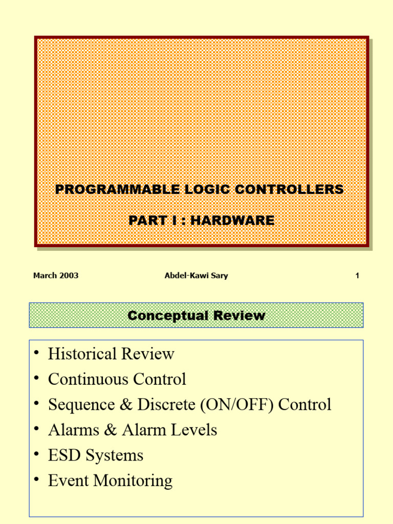 PLC Hardware Overview and Functions | PDF