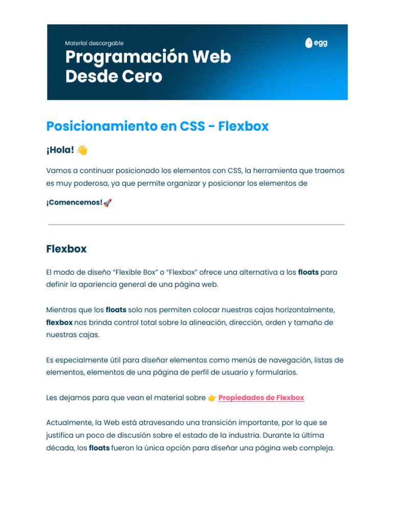 06 - Posicionamiento en CSS - Flexbox | PDF