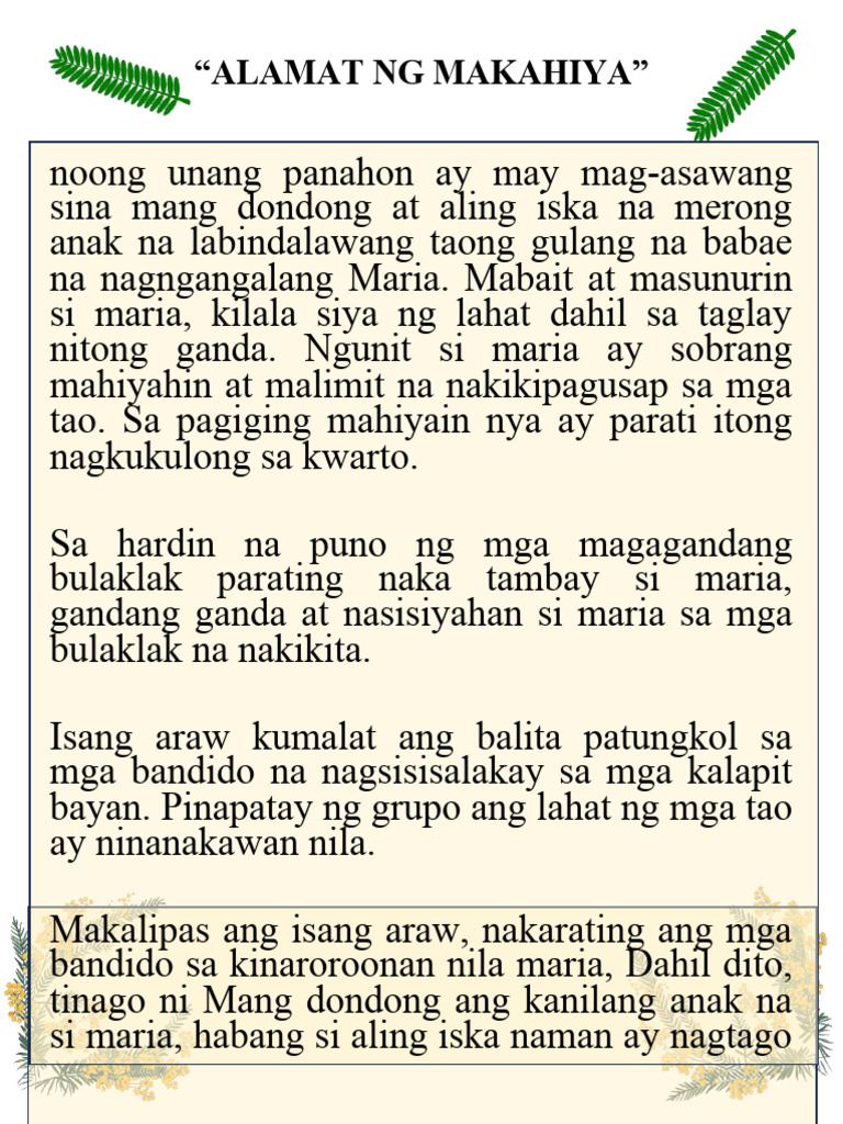 Alamt NG Makahiya 3X3 | PDF