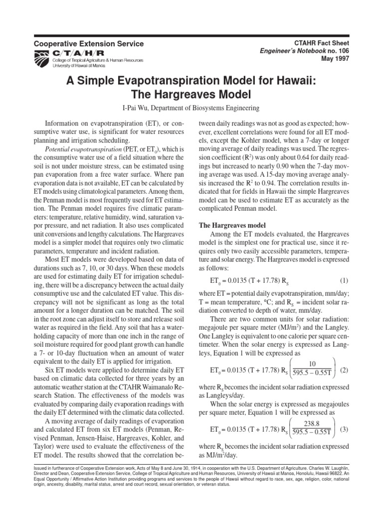 En 106 | PDF | Evapotranspiration | Applied And Interdisciplinary Physics