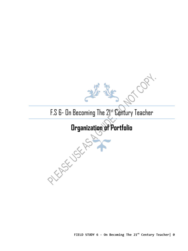 FIELD STUDY 6 On Becoming The 21 ST Cent | PDF | Philosophy Of ...