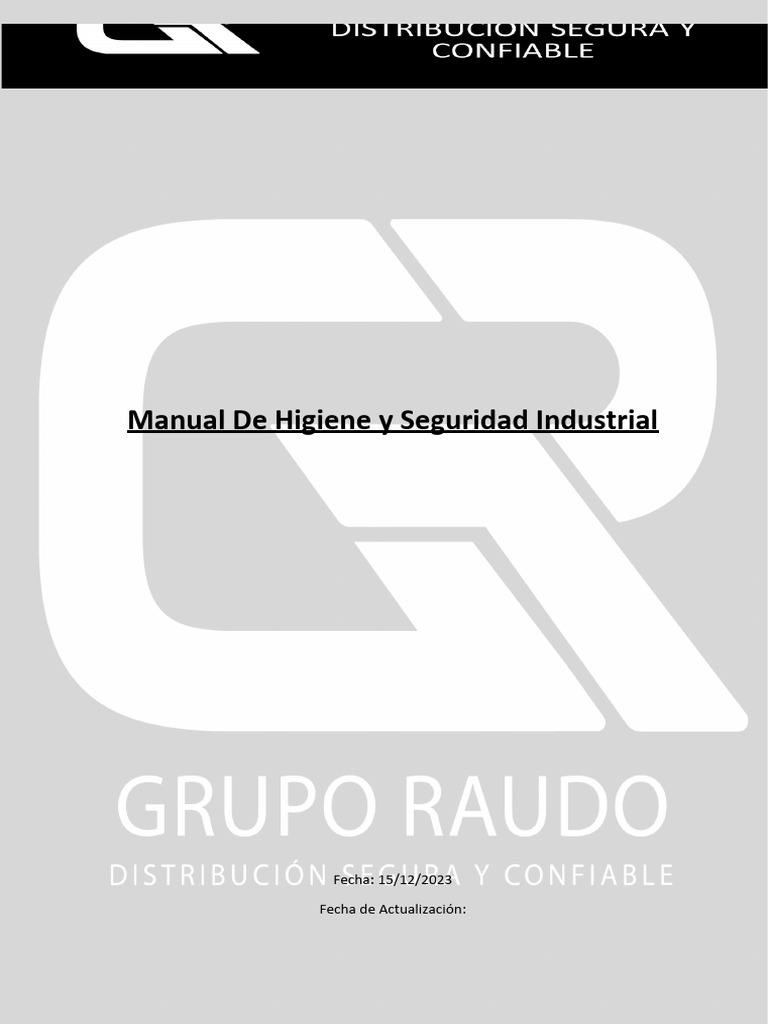 Modelo de Manual de Seguridad Industrial | Descargar gratis PDF | Seguridad y salud ocupacional ...