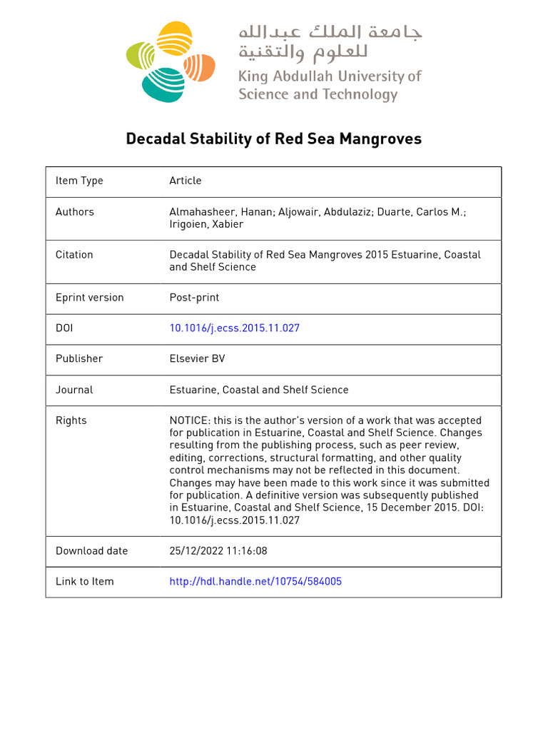 1 s2.0 S0272771415301499 Main | PDF | Coast | Earth Sciences