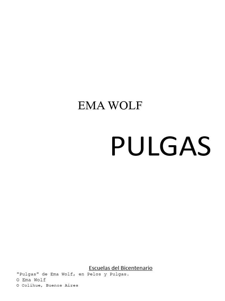 PULGAS Ema Wolf Cuento | PDF