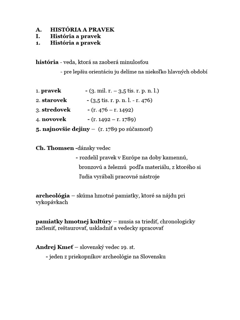 História A Pravek | PDF