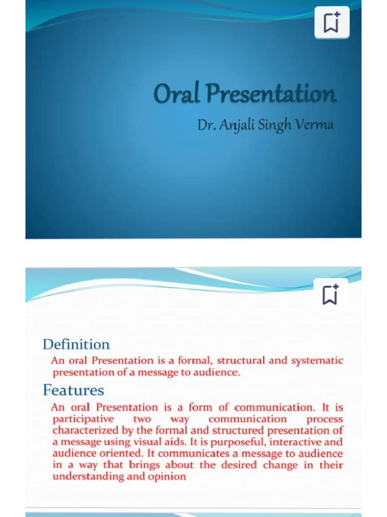 Oral Presentation | PDF