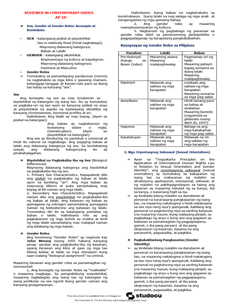 q3-hand-out-sa-ap-10-social-studies-reviewer-for-grade-10-students | PDF