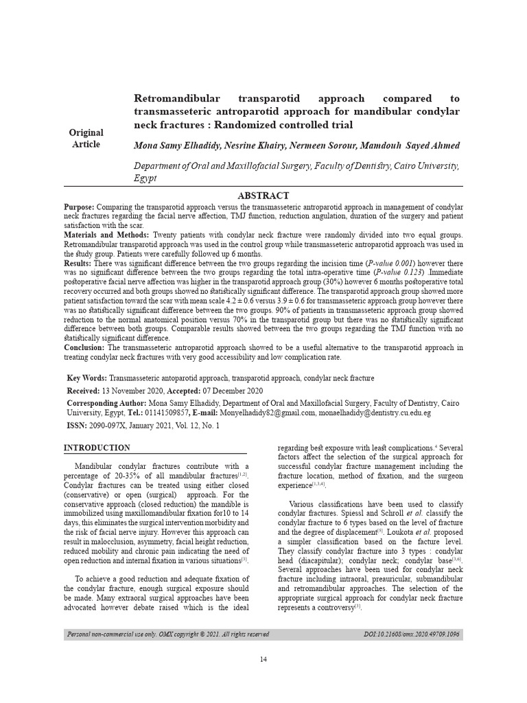 OMX Volume 12 Issue 1 Pages 14-20 | PDF | Surgery | Surgical Specialties