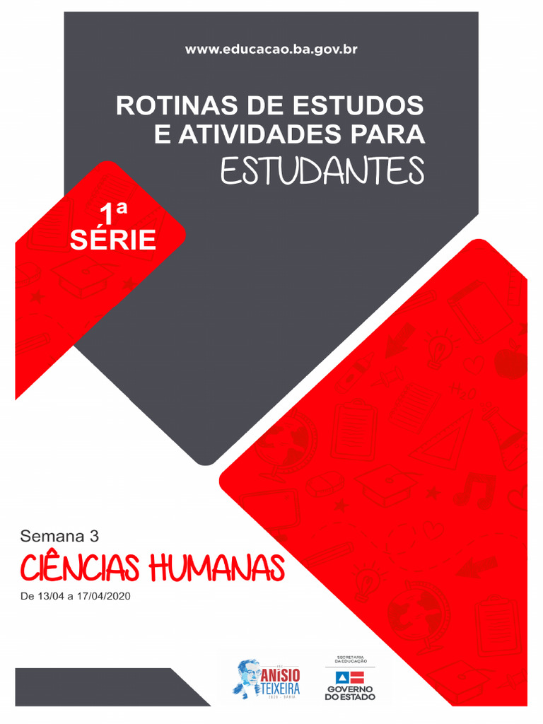 Roteirodeestudo 1aserieem Cienciashumanas Semana3 | PDF